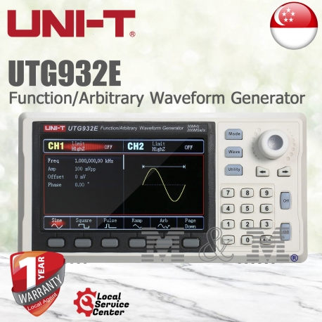 UNI-T UTG932E Function Arbitrary Waveform Generator (FOC Calibration Cert) - MM Store