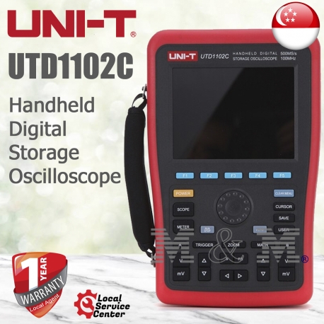 UNI-T UTD1102C, 2ch 100MHz Handheld Digital Storage Oscilloscope (FOC Calibration Cert) - MM Store