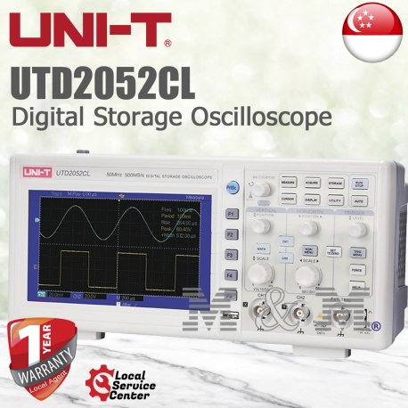 UNI-T UTD2052CL, 2ch 50MHz Digital Storage Oscilloscope (FOC ...
