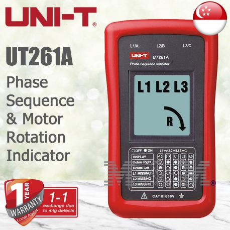 UNI-T UT261A Phase Sequence and Motor Rotation Indicators - MM Store