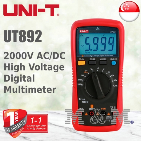 Uni-T UT892 2000V AC/DC High Voltage Digital Multimeter - MM Store